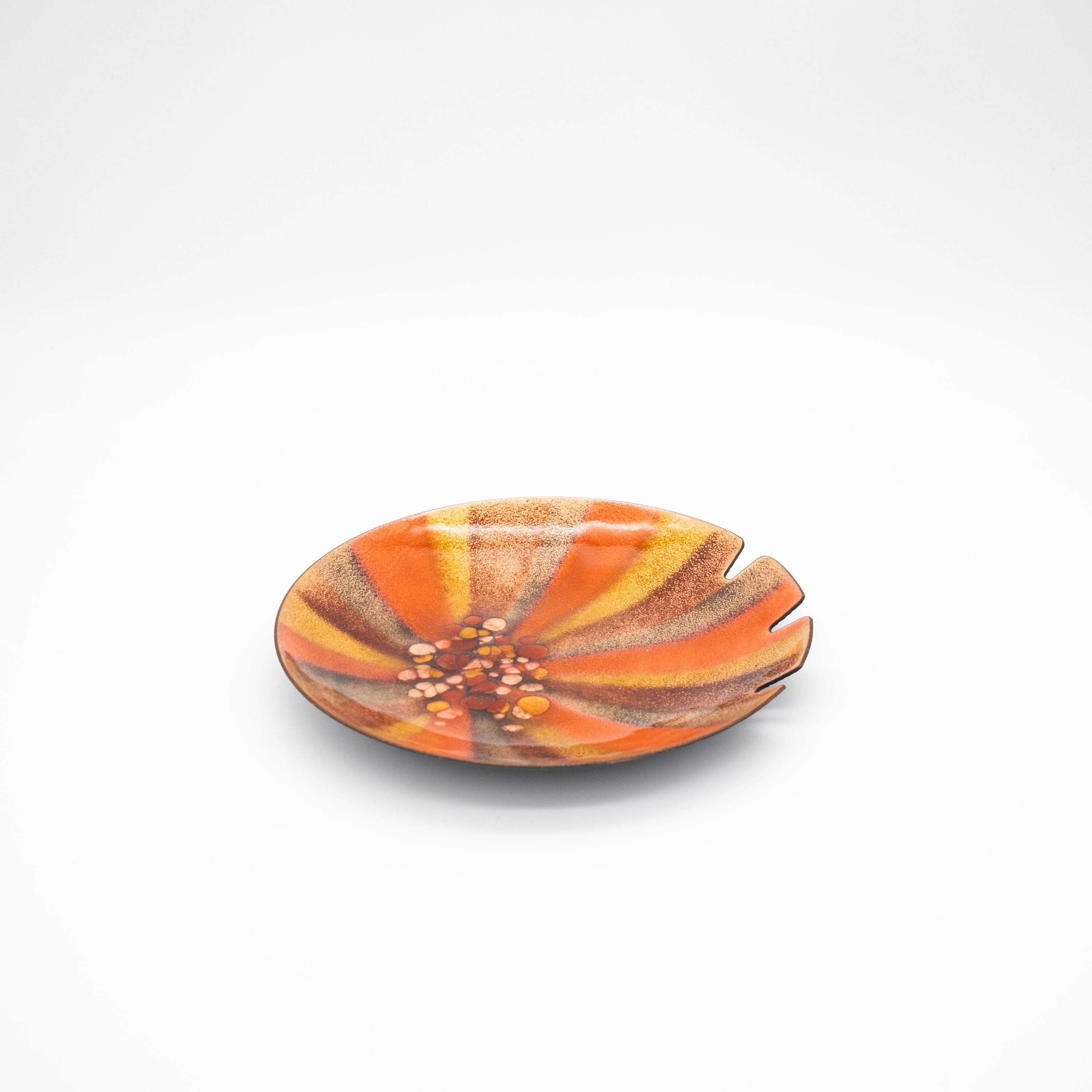 Vintage Bovano enamel sunburst ashtray, 1950s – 2nd home