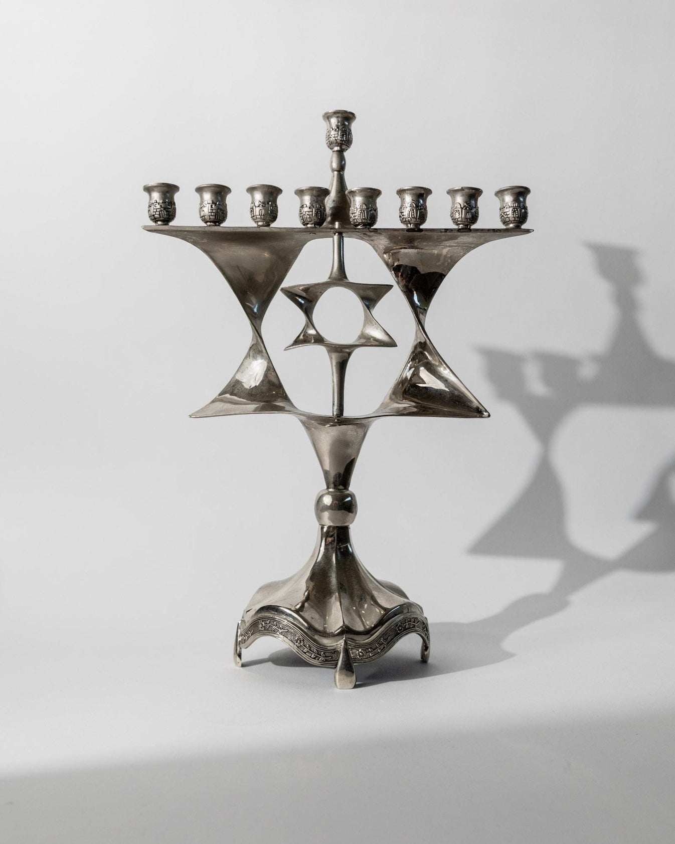 Vintage Menorah 1960s Silver-Plated Judaica Decor – 2nd home
