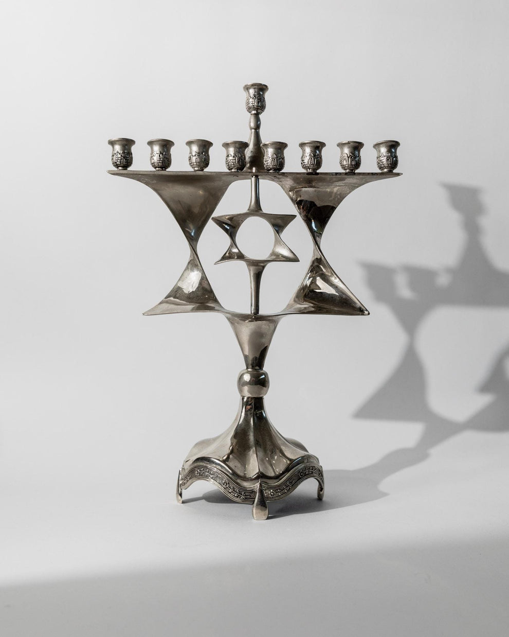 Vintage Menorah 1960s Silver-Plated Judaica Decor – 2nd home