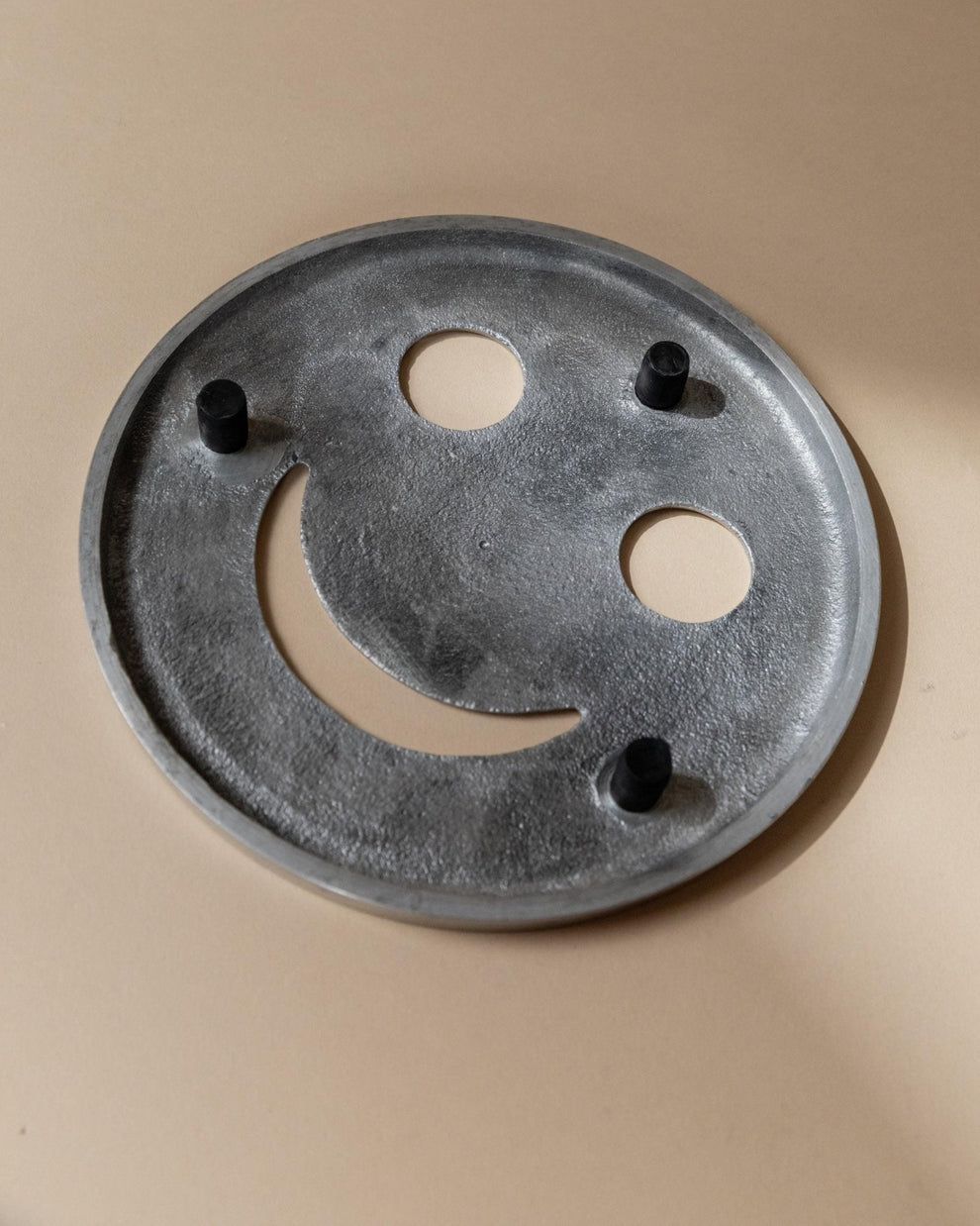 Vintage Smiley Face Coaster Metal Italy 1980s Retro – 2nd home
